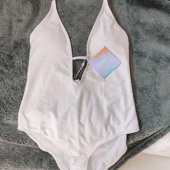 Missguided | Swim | Missguided Halter Neck Plunge Swimsuit | Poshmark